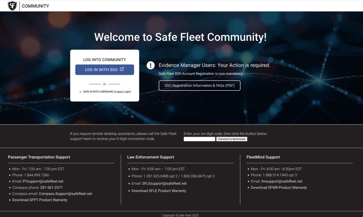 Safe Fleet Support: School Bus, Transit, Law Enforcement